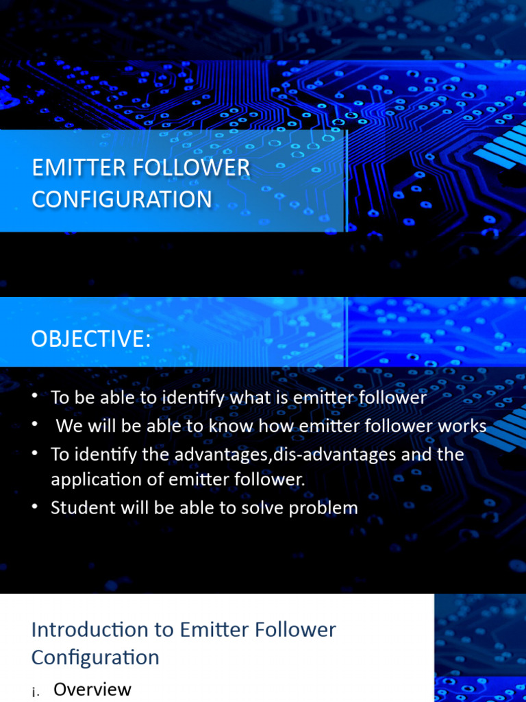 Emitter Follower Configuration Overview | PDF | Bipolar Junction ...