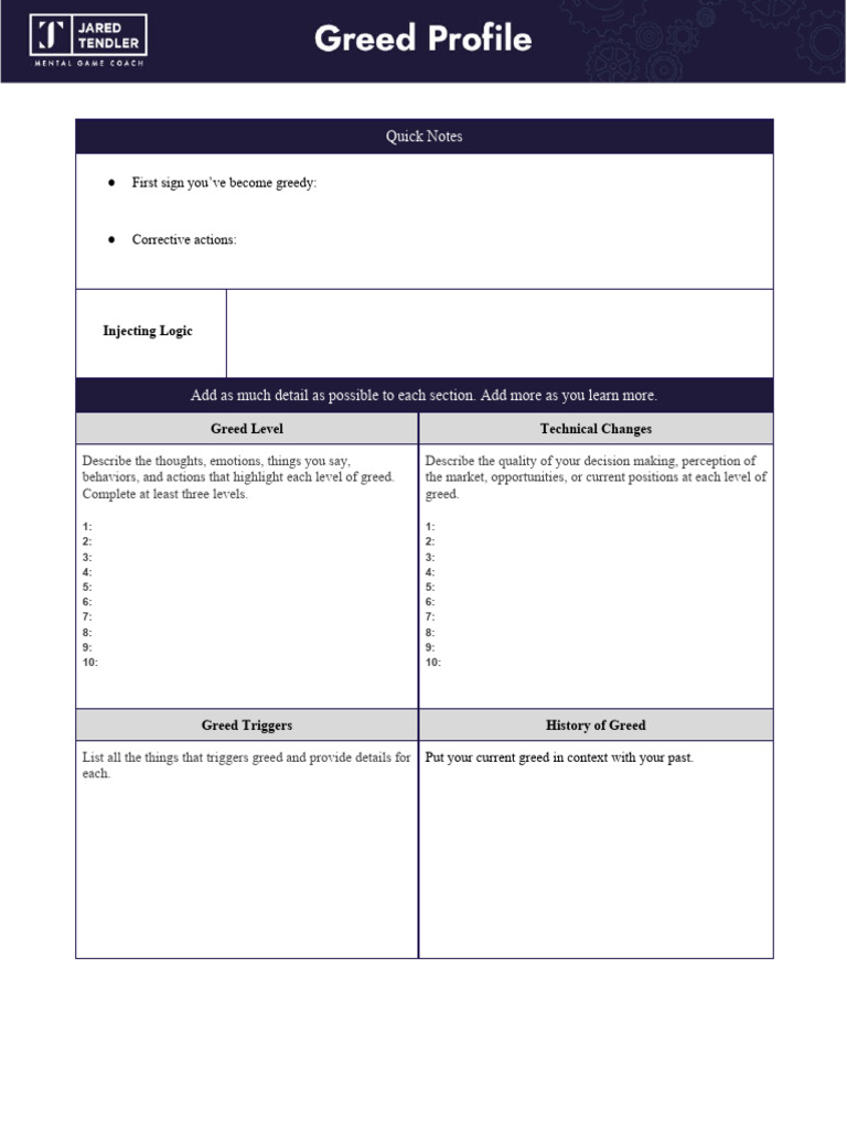 Understanding Greed Levels and Triggers | PDF