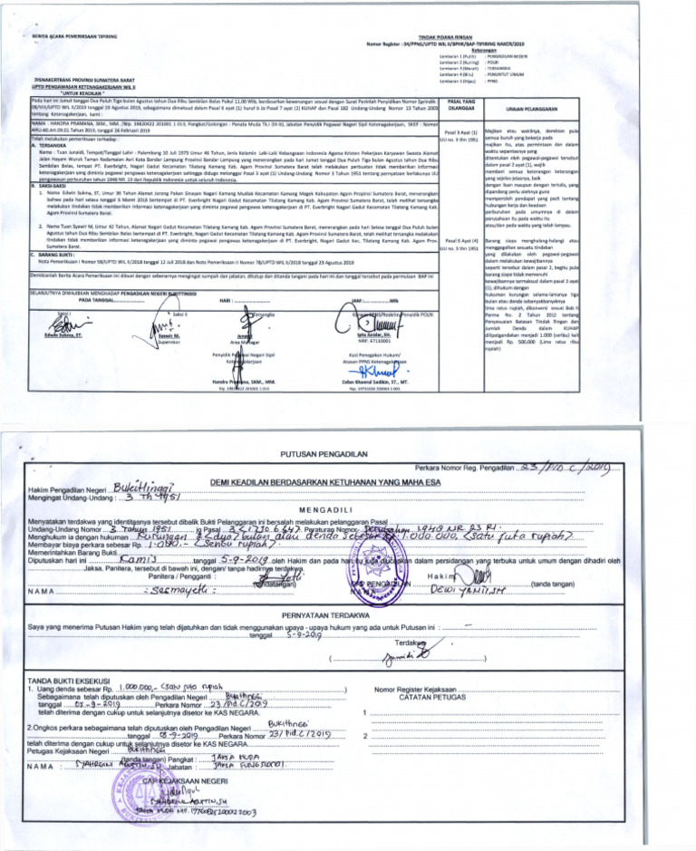 PN BKT 2019 Pid.C 23 Putusan Akhir | PDF