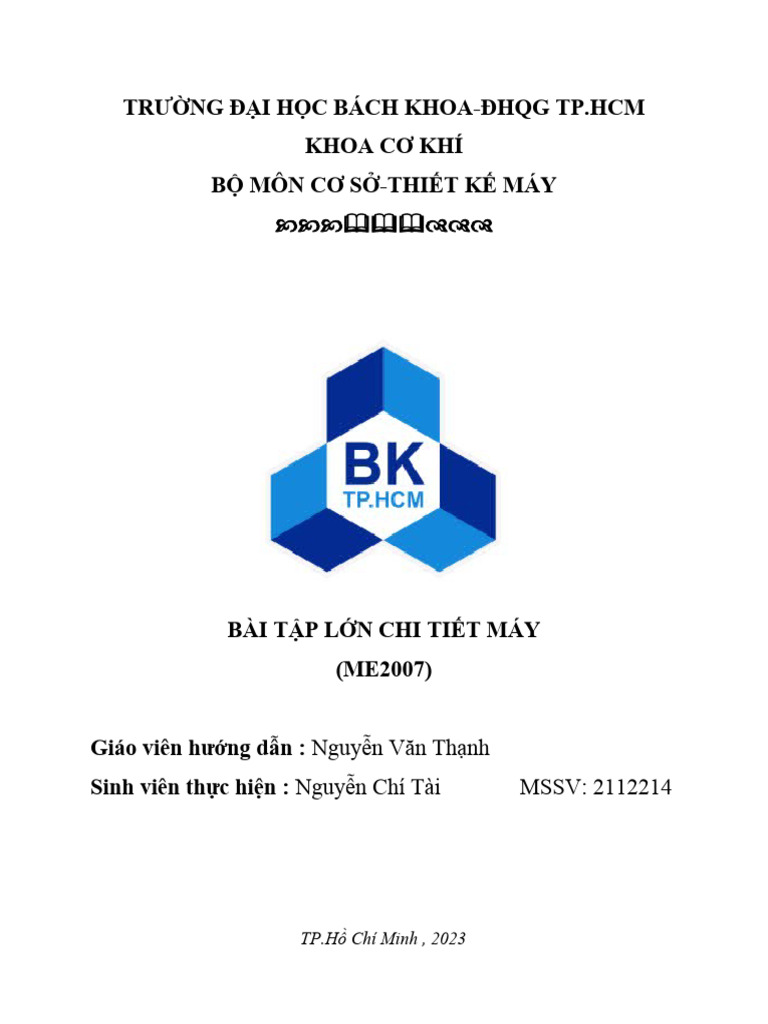 BTL Chi tiết máy | PDF