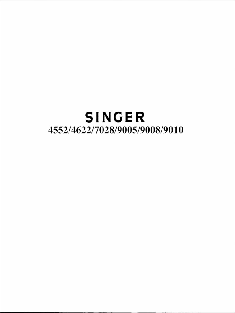 Manual Singer 4552 | PDF