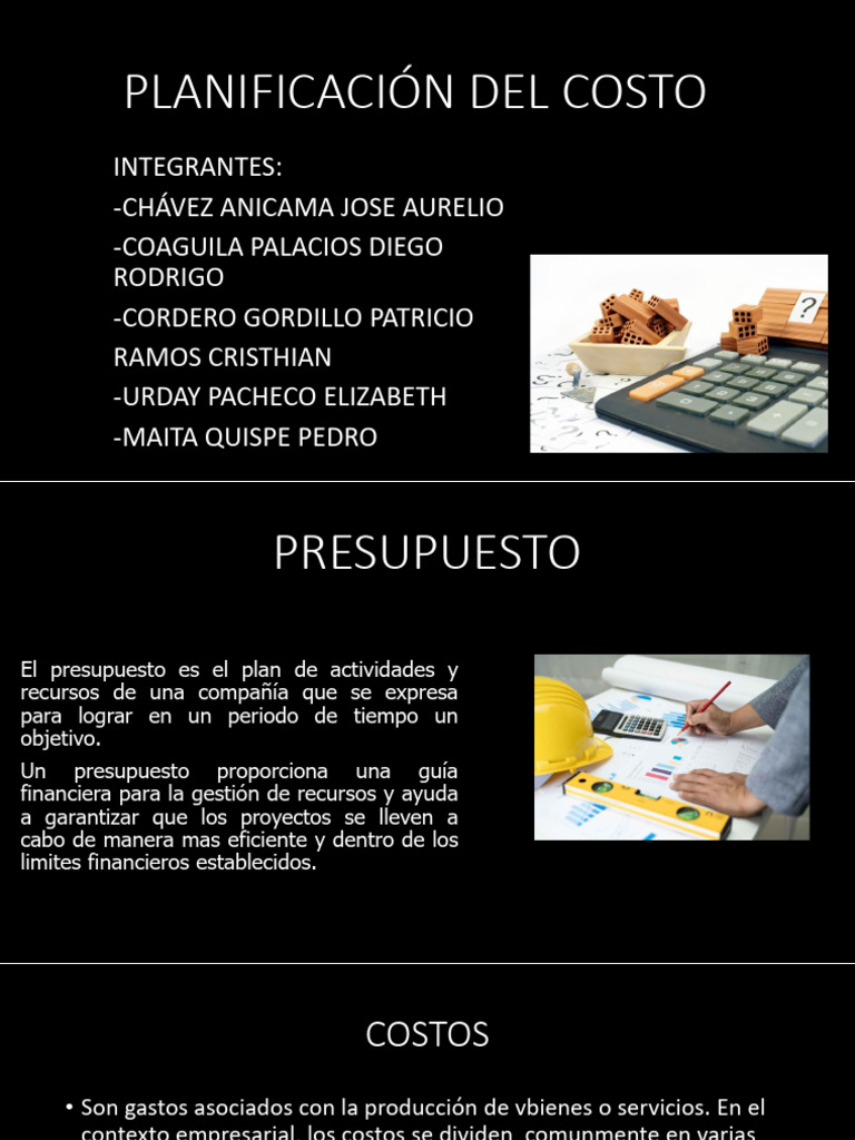 Planificación Del Costo | PDF