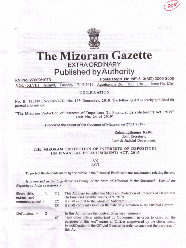 Mpid Act 2019 | PDF