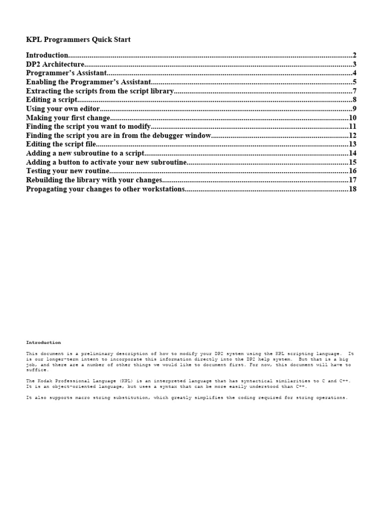 KPL Programmers Quick Start | PDF KPL Programmers Quick Start | PDF