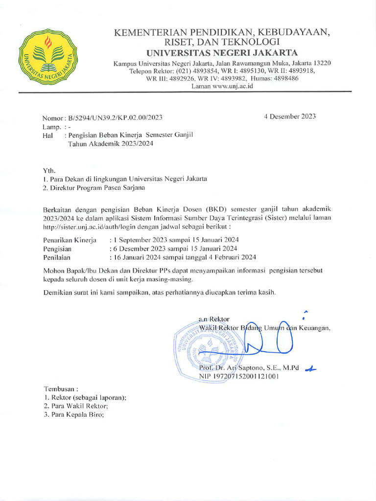 234-856-Pengisian BKD Semester Ganjil 2023-2024 | PDF