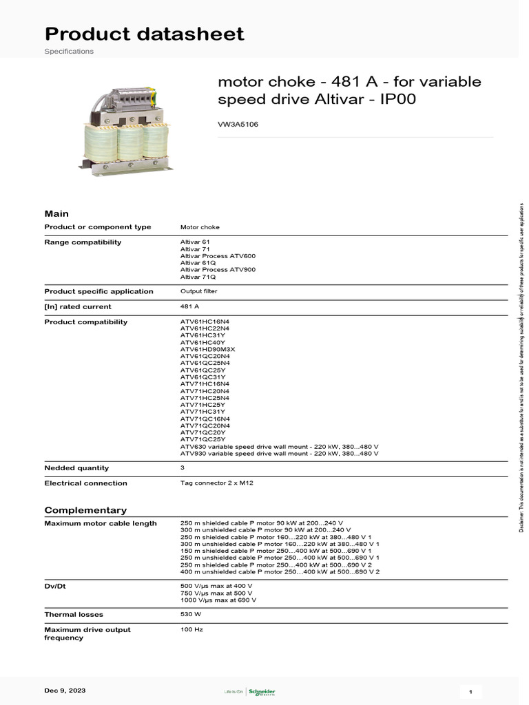 Altivar 71 - VW3A5106 | PDF