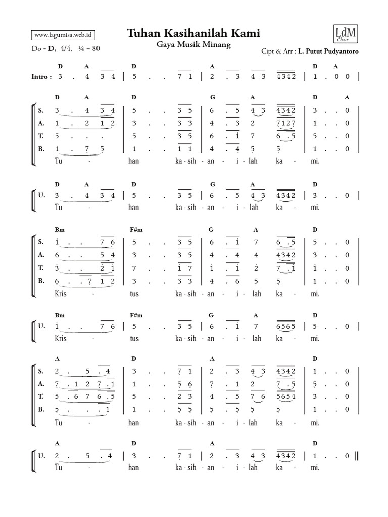 Ordi Gaya Musik Minang Tuhan Kasihanilah Kami | PDF