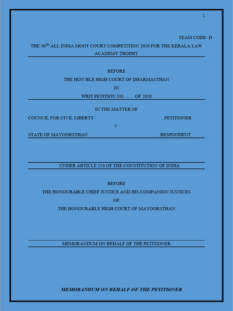 Petitioner Memo | PDF