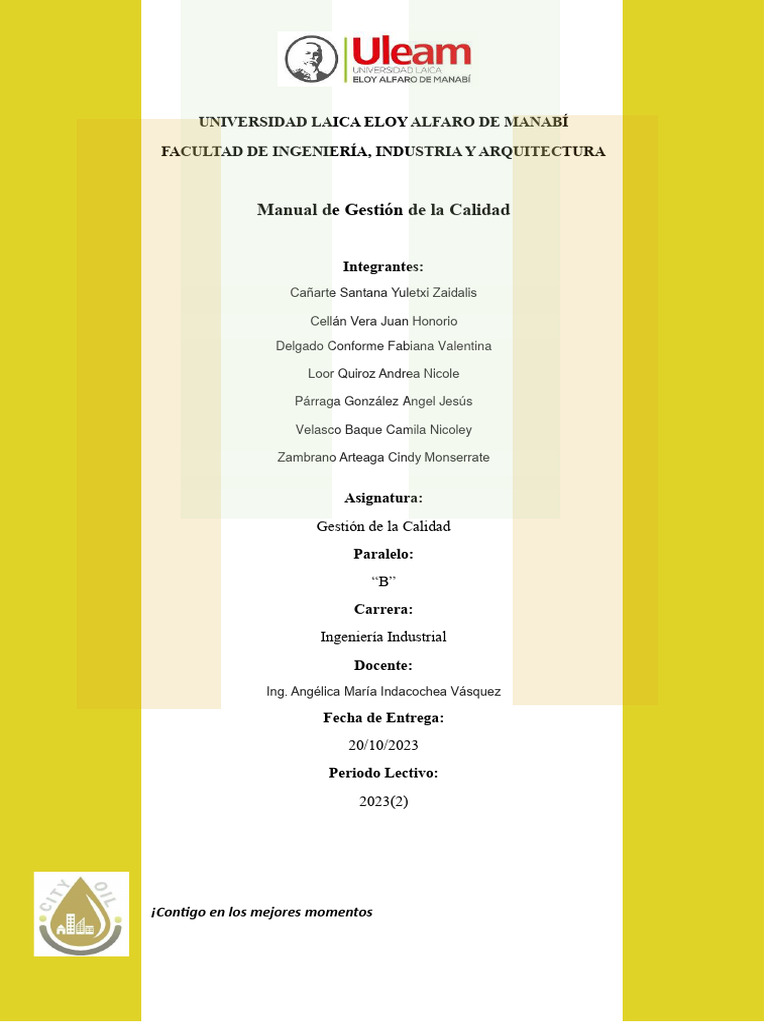 City Oil S A Manual De Gestión De La Calidad Pdf Calidad Comercial