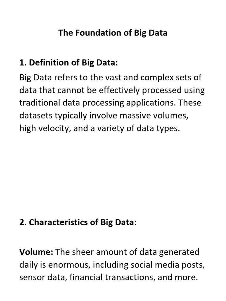 Chapter 1-The Foundation of Big Data | PDF