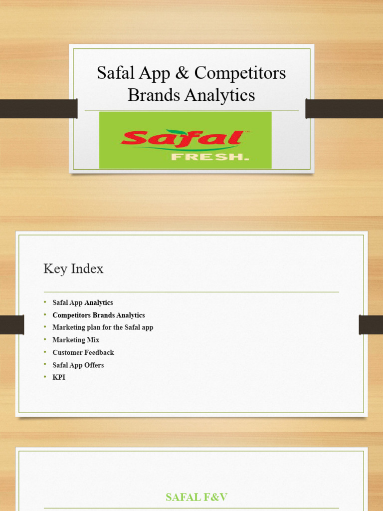 Safal App & Competitors Brands Analytics | PDF | Business