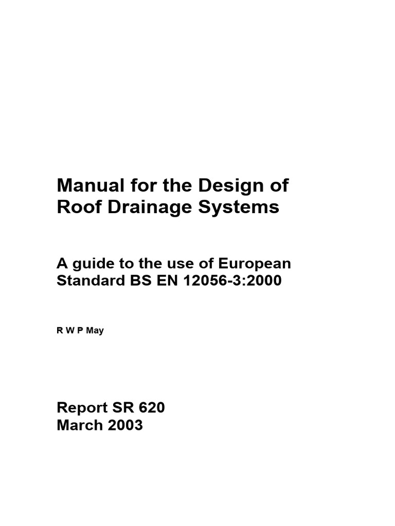 Manual Roof Drainage System HRWallingford SR620 | PDF | Drainage Basin ...
