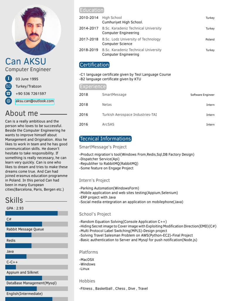 Cana Aksus CV | PDF | My Sql | Computing