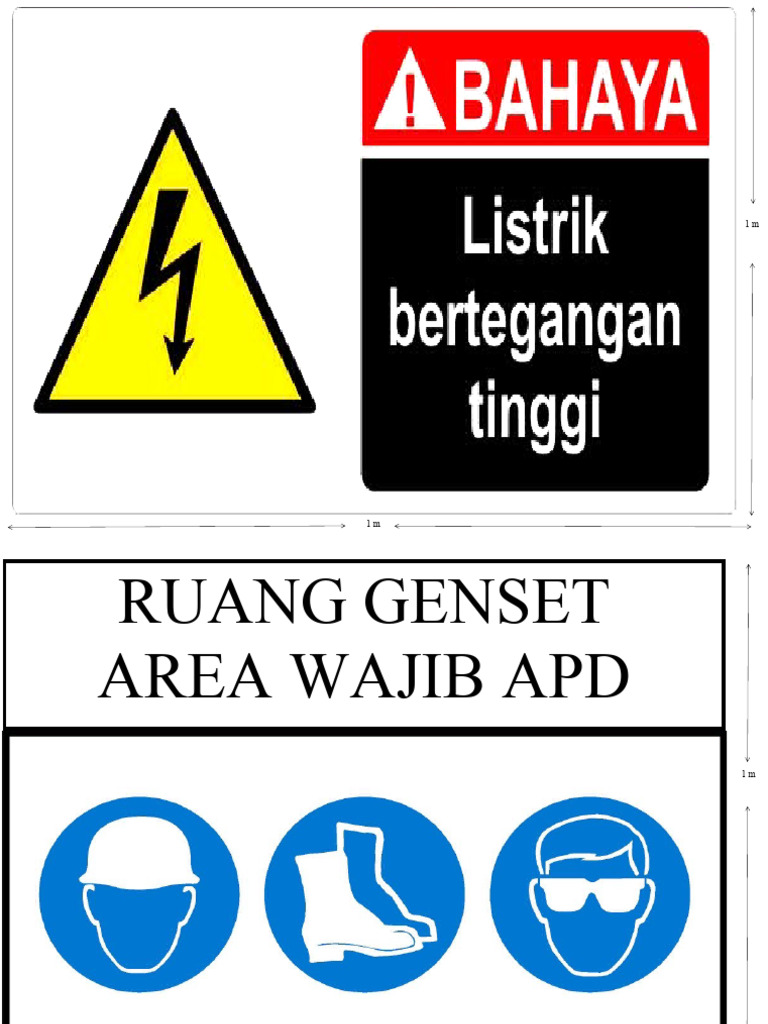 Sign Ruang Genset | PDF