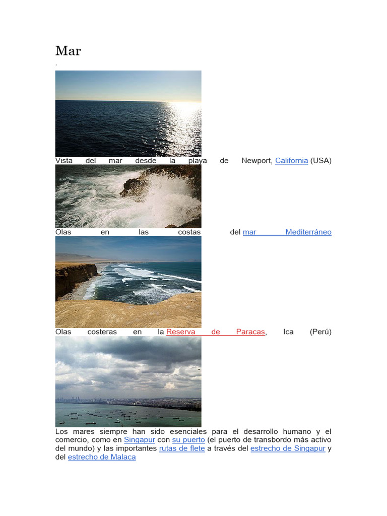 El Mar | PDF | Mar | Tsunami