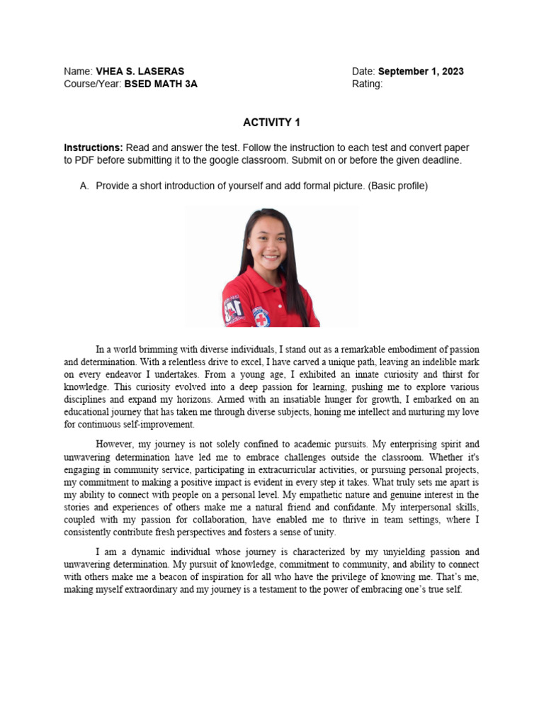 PED-7-Activity-1-Vhea Laseras BSED MATH 3A | PDF | Curriculum ...