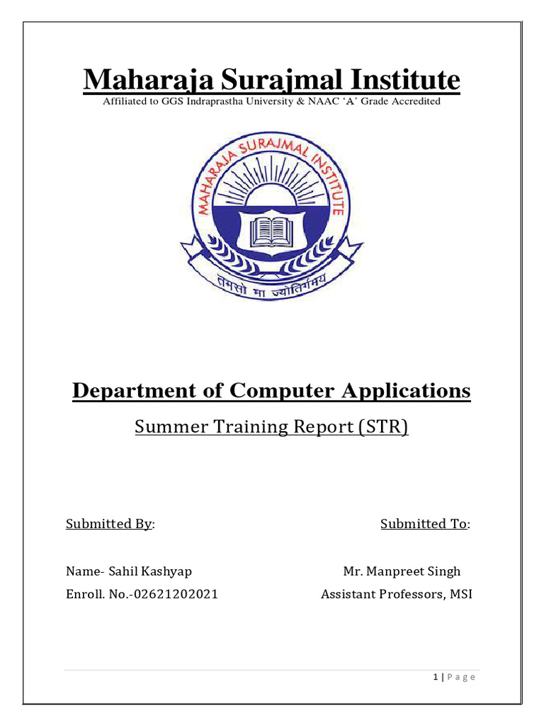 STR Report Sahil69 | Download Free PDF | Databases | Learning