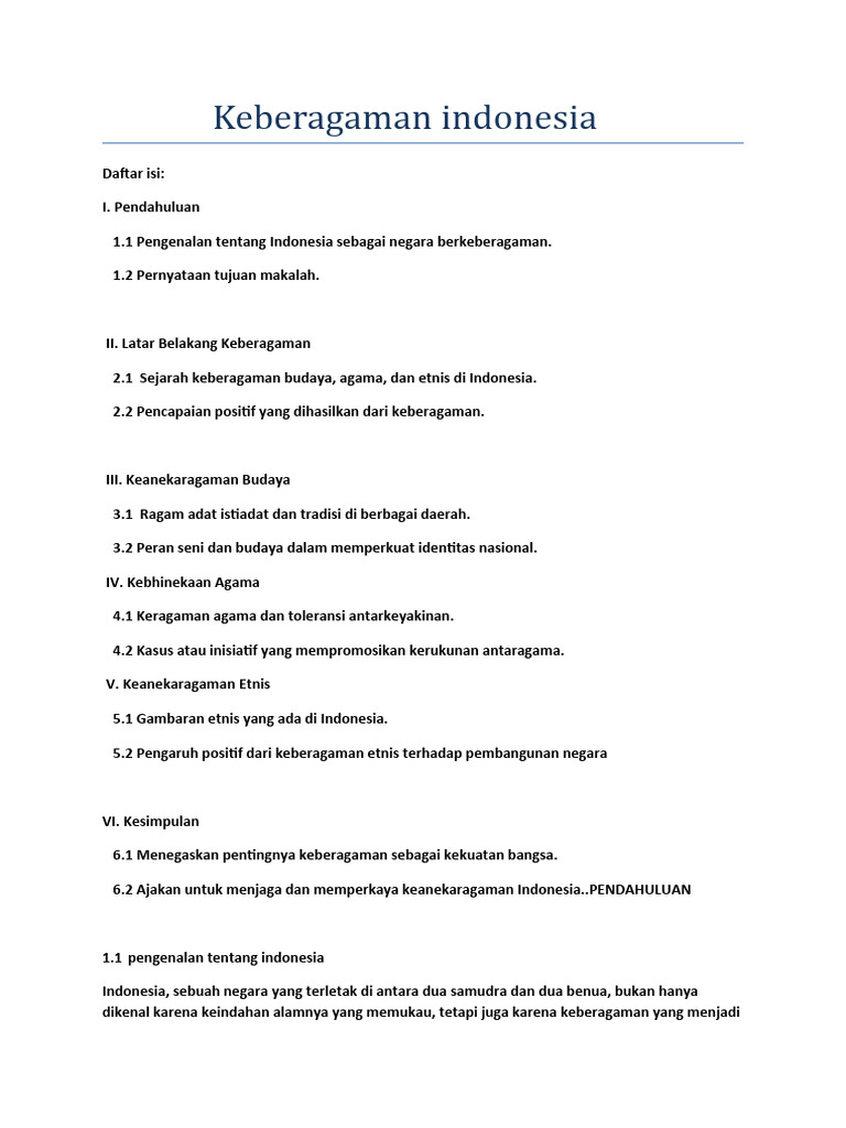 Keberagaman Indonesia | PDF