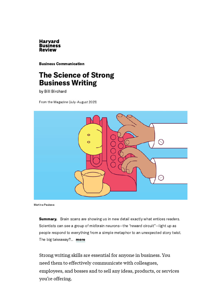 The Science of Strong Business Writing | PDF
