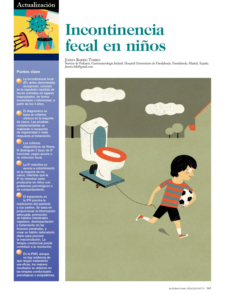Incontinencia Fecal en Niños: Puntos Clave | PDF | Estreñimiento | Heces