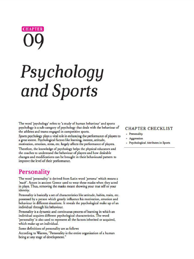 Psychology and Sports | PDF