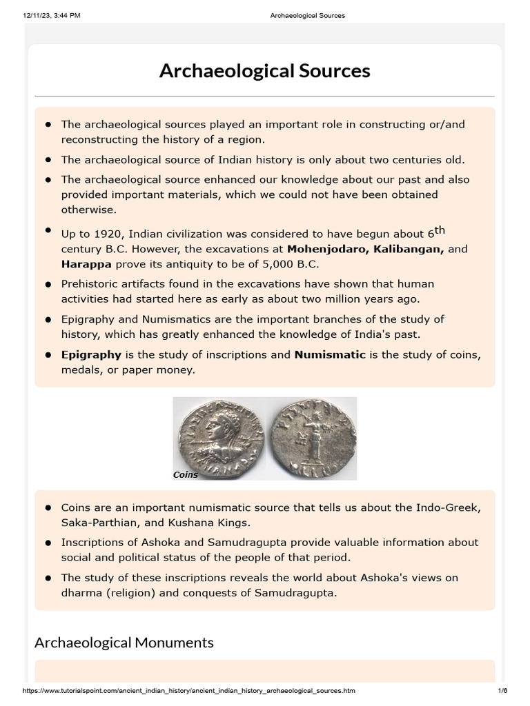 Archaeological Sources | PDF