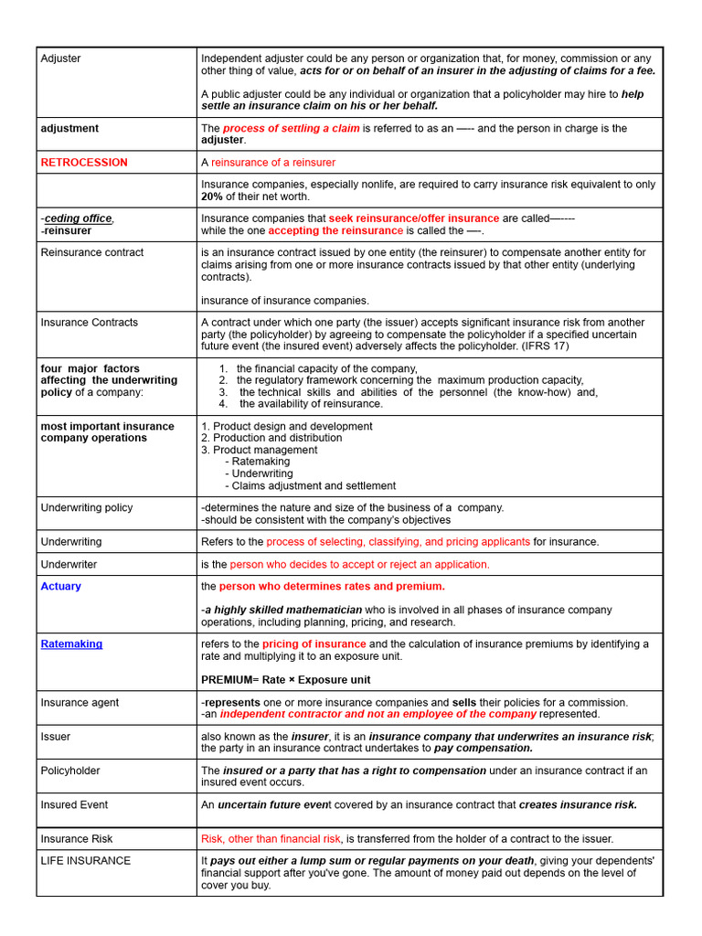 Insurance Reviewer | PDF | Insurance | Life Insurance