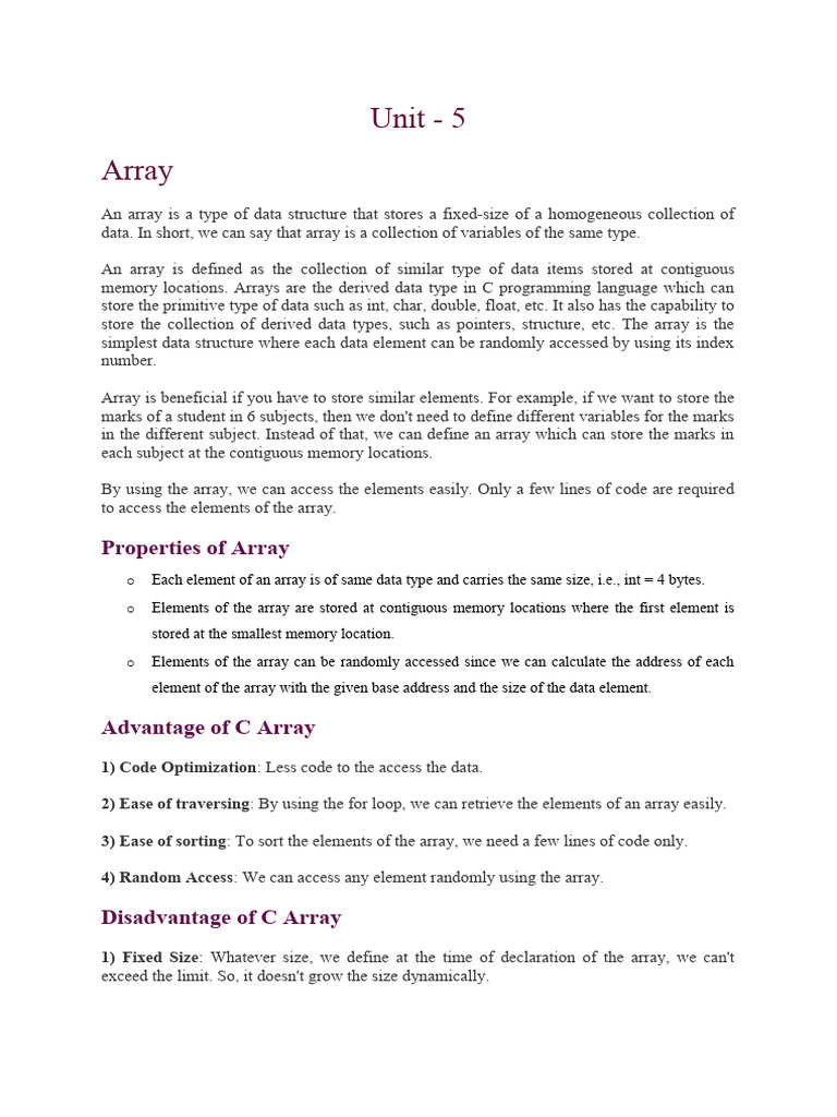 Unit 5 Pdf Parameter Computer Programming Pointer Computer 