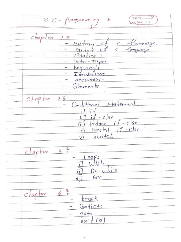 C Programing 1 | PDF