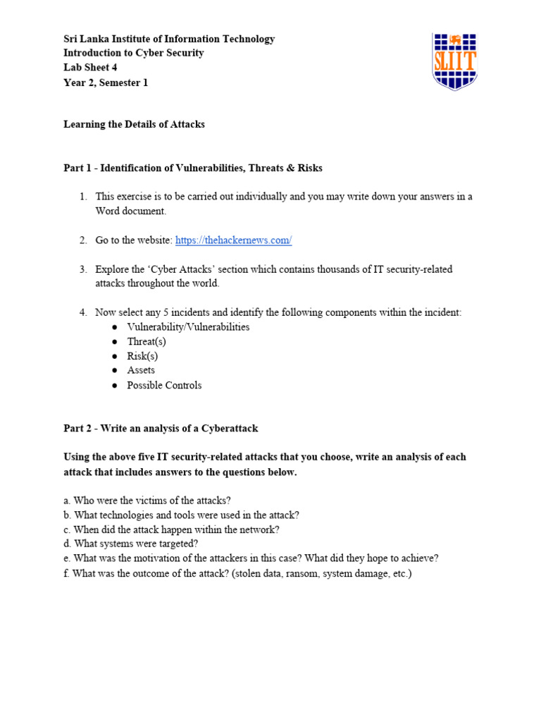 ICS Labsheet 04 | PDF
