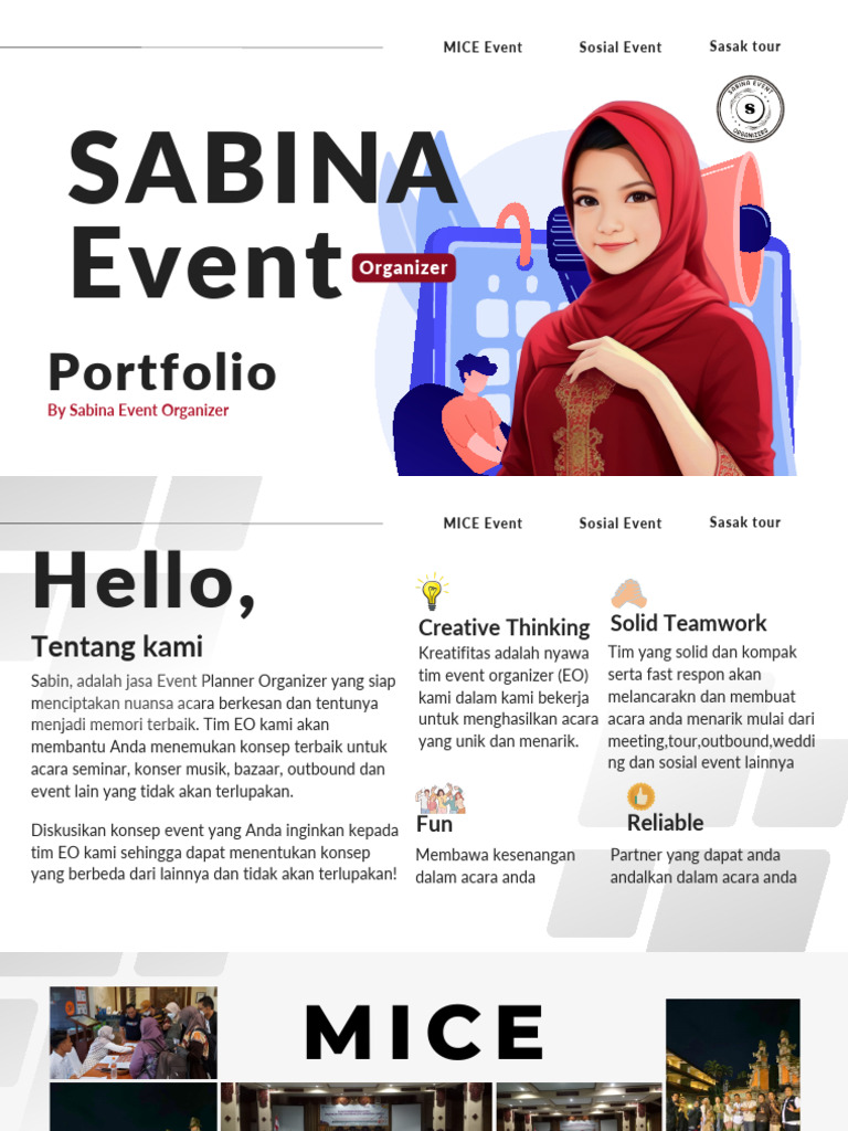Portofolio Sabina Event Organizer | PDF | Karier & Perkembangan | Bisnis