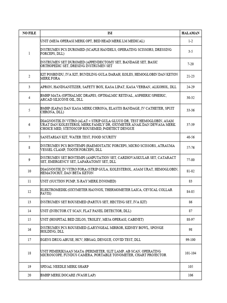 Daftar List E Catalog Pdf Medical Specialties Medical Equipment