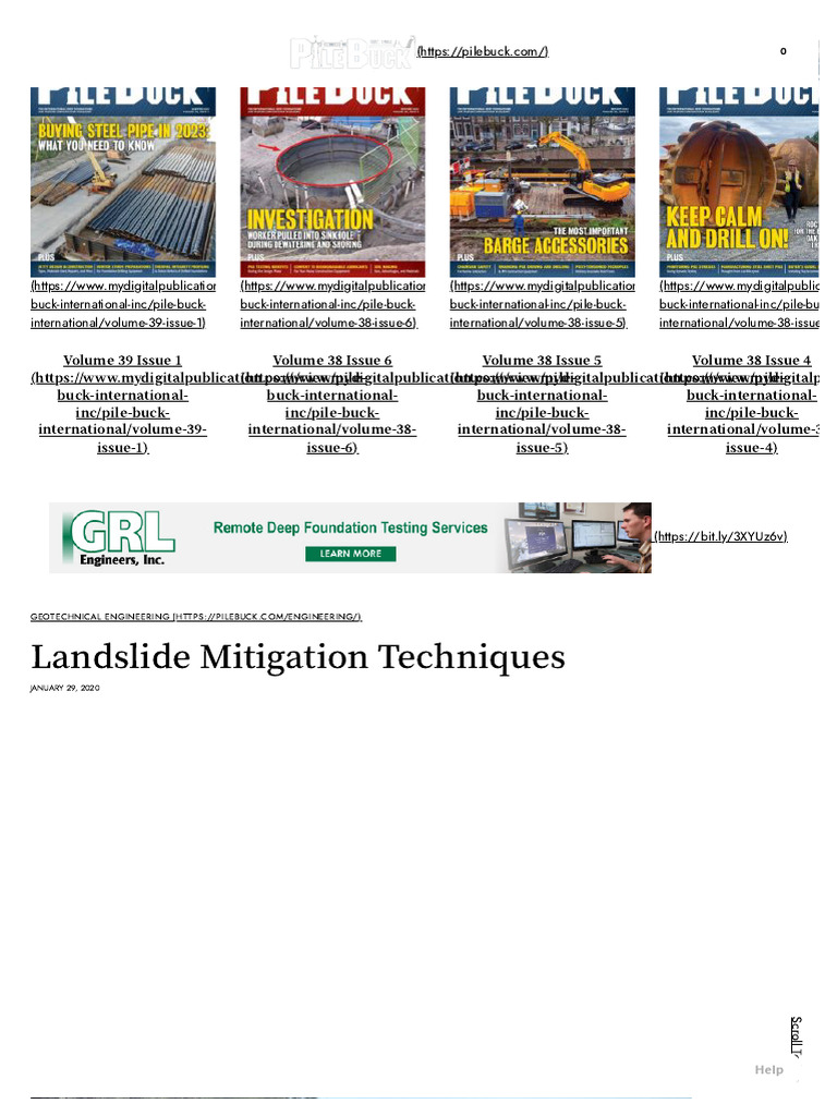 Landslide Mitigation Strategies | PDF | Landslide | Earth Sciences