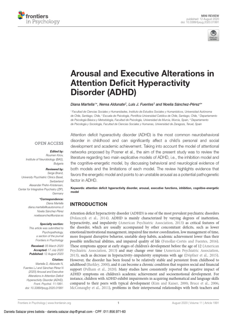 Martella Et Al. | Download Free PDF | Attention Deficit Hyperactivity Disorder | Executive Functions