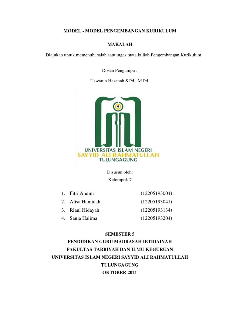 Model Pengembangan Kurikulum Pendidikan | PDF
