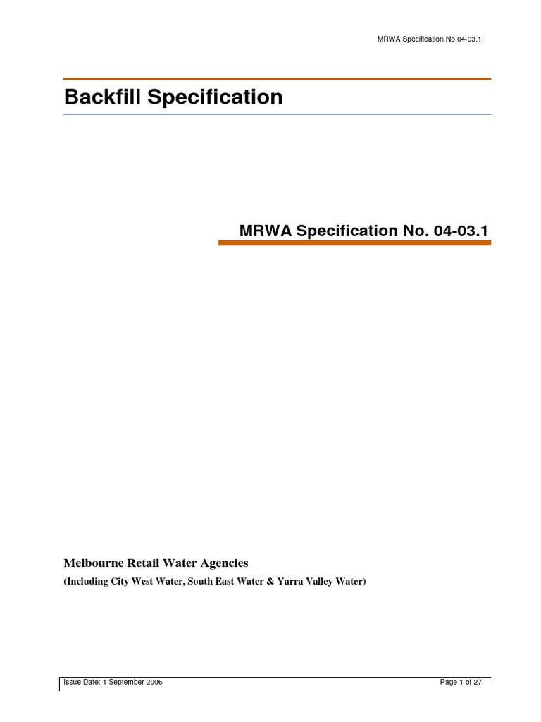 MRWA Backfill Specification 04-03.1 | PDF | Computers | Technology ...