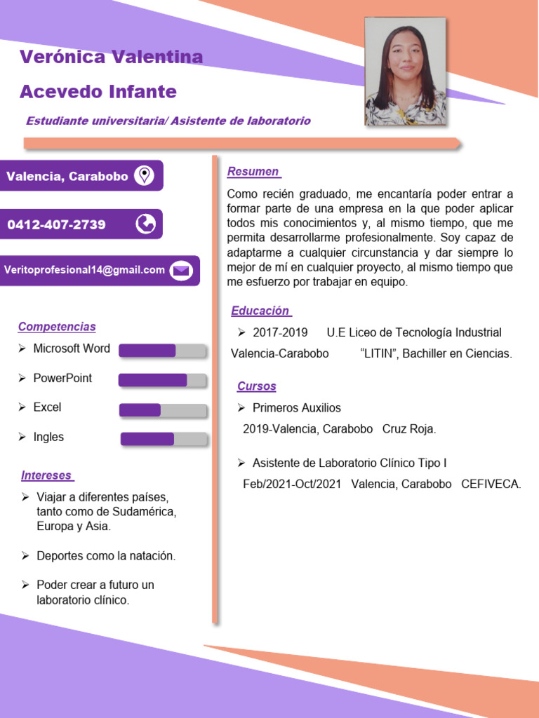 Curriculum Vitae Veronica | PDF