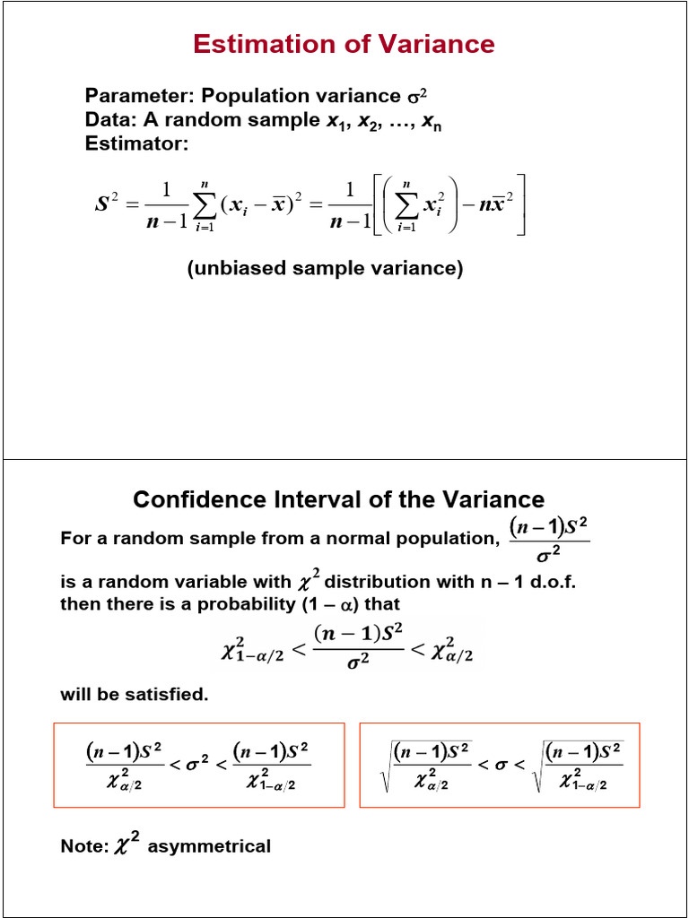 Inferences Concerning Variances | PDF