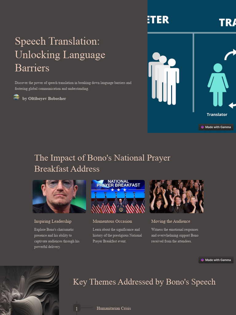 Speech Translation Unlocking Language Barriers | PDF | Bono | Translations