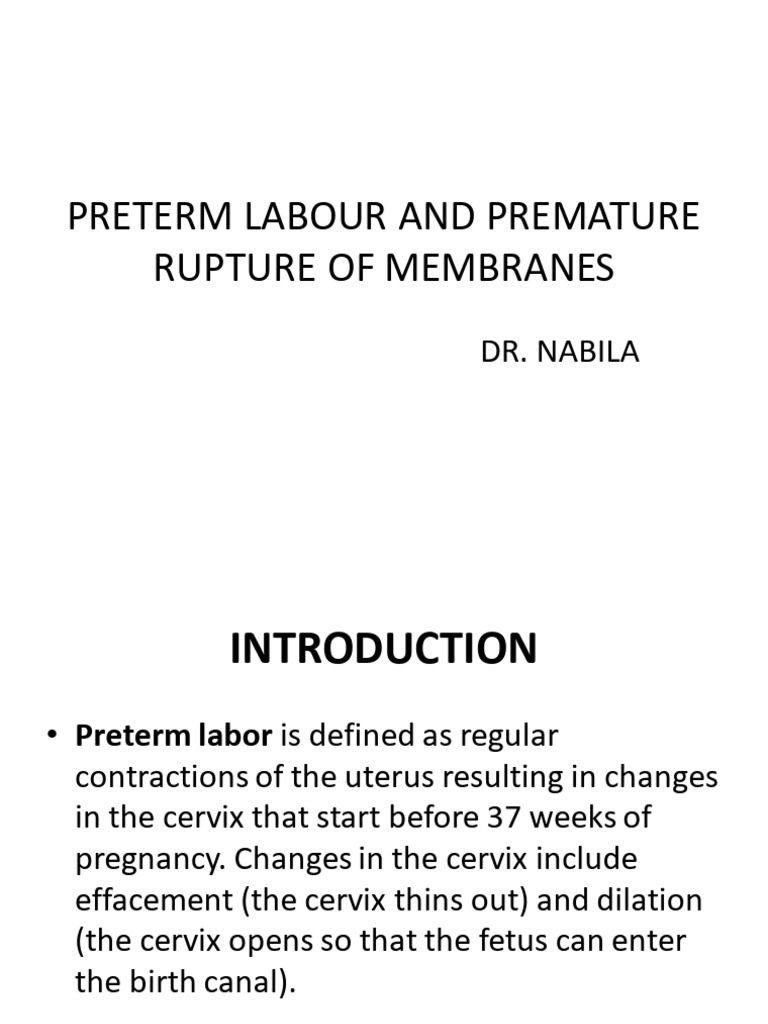 Preterm Labor-1 | PDF | Science & Mathematics
