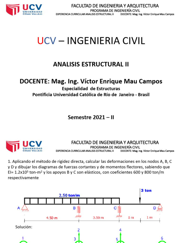 Septima Sesion Analisis Estruc Ii - Ucv | PDF