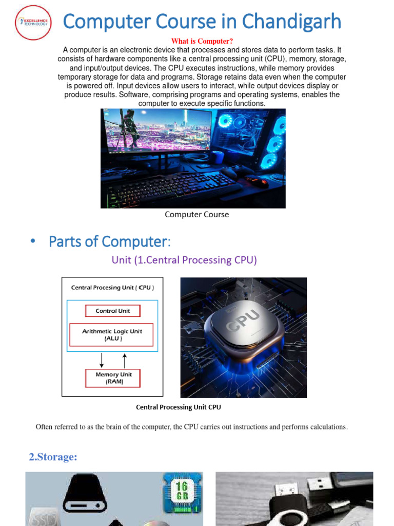 Computer Course in Chandigarh | PDF | Computer Data Storage | Input/Output