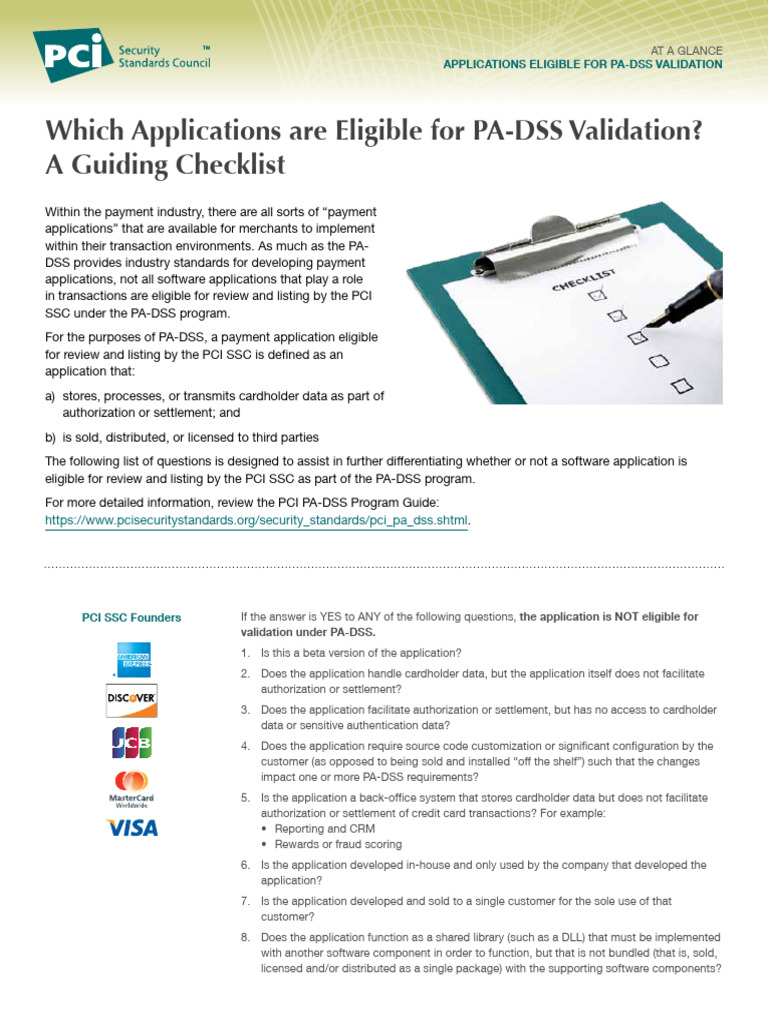 Which Applications Eligible For Pa-Dss Validation | PDF | Payment Card ...