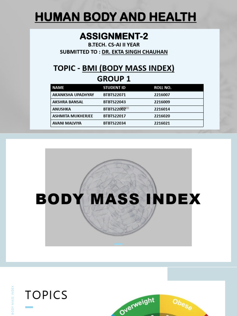 Bmi Group1 PPT | PDF | Body Mass Index | Obesity
