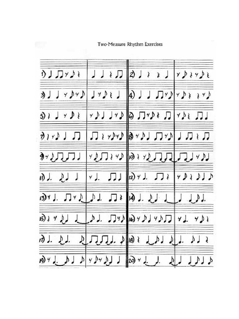 Bob Taylor Reading-Jazz-Rhythm-Exercises 1 | PDF