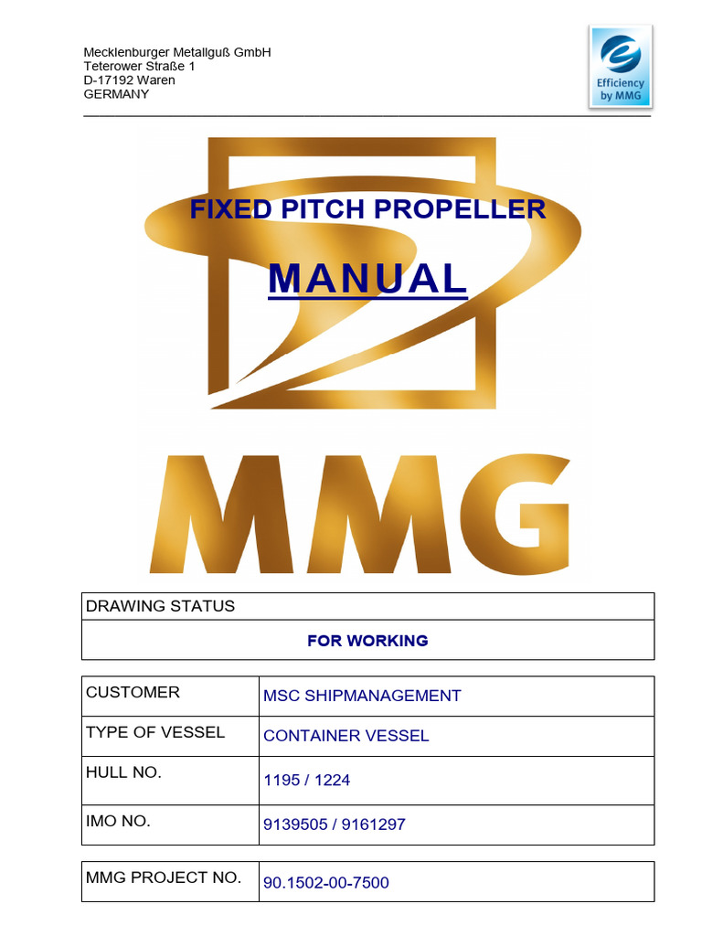 MMG Fc4b1xed Pitch Propeller Manual 1195a | PDF