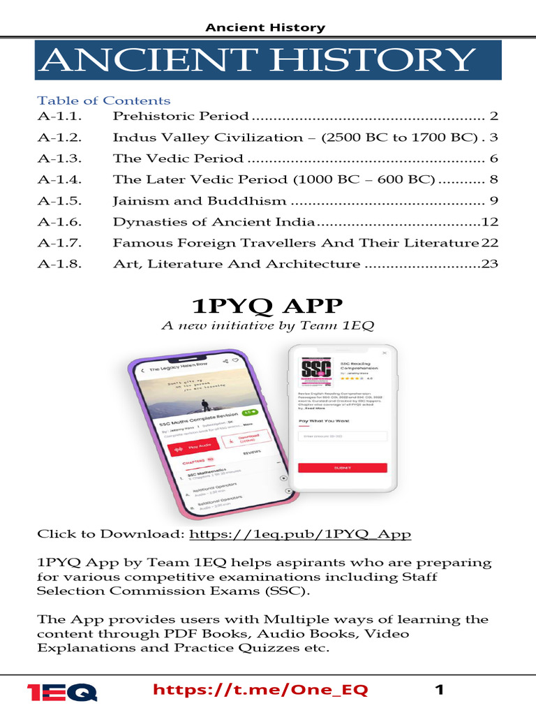 1EQ Ancient History Notes | PDF