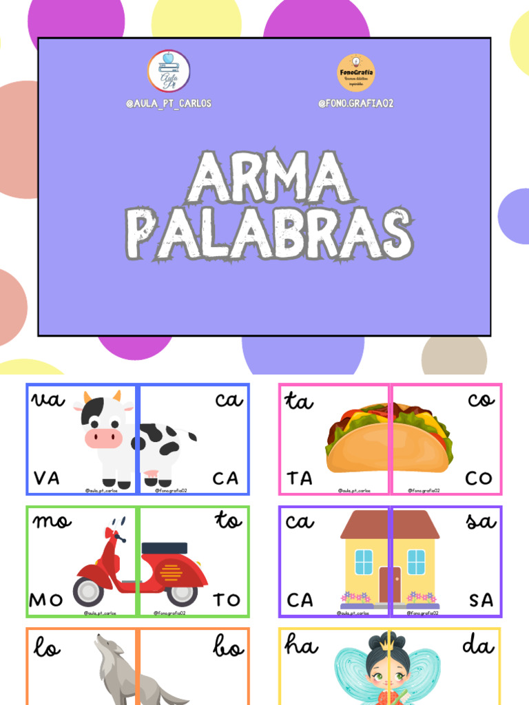 Ejercicios para Armar Palabras con Sílabas | PDF