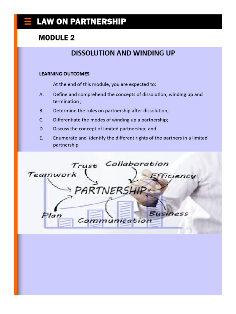 Module 3 Law On Partnership | PDF | Partnership | Limited Partnership