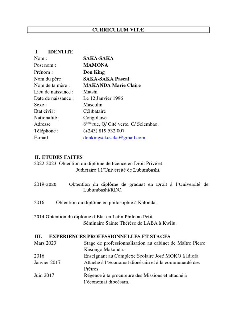Dossier Saka Saka Don King | PDF